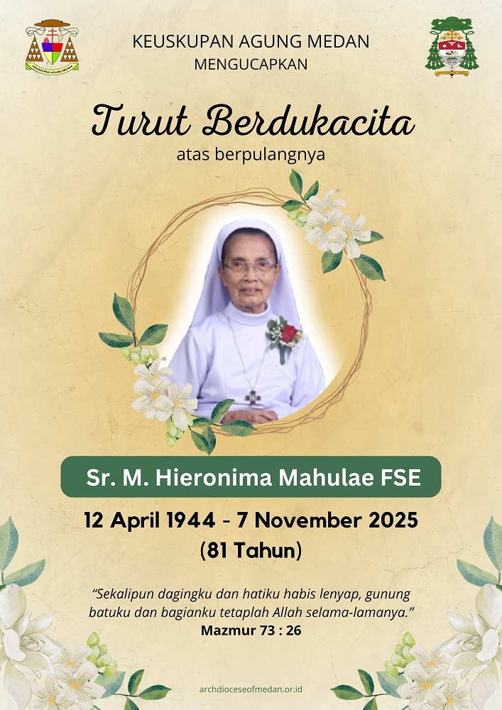 RIP Sr. M. Hieronima Mahulae FSE - Keuskupan Agung Medan